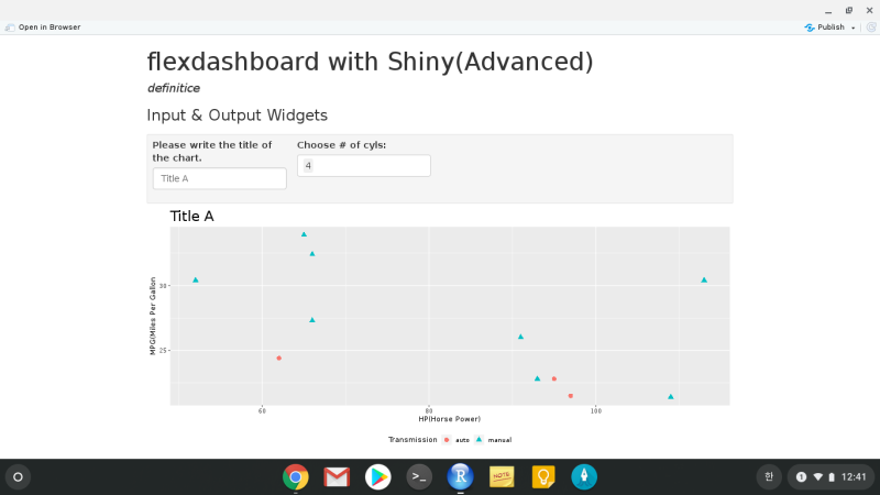 60. 데이터 연동형 문서 만들기(31) - flexdashboard with Shiny(고급편 : fill layout ...