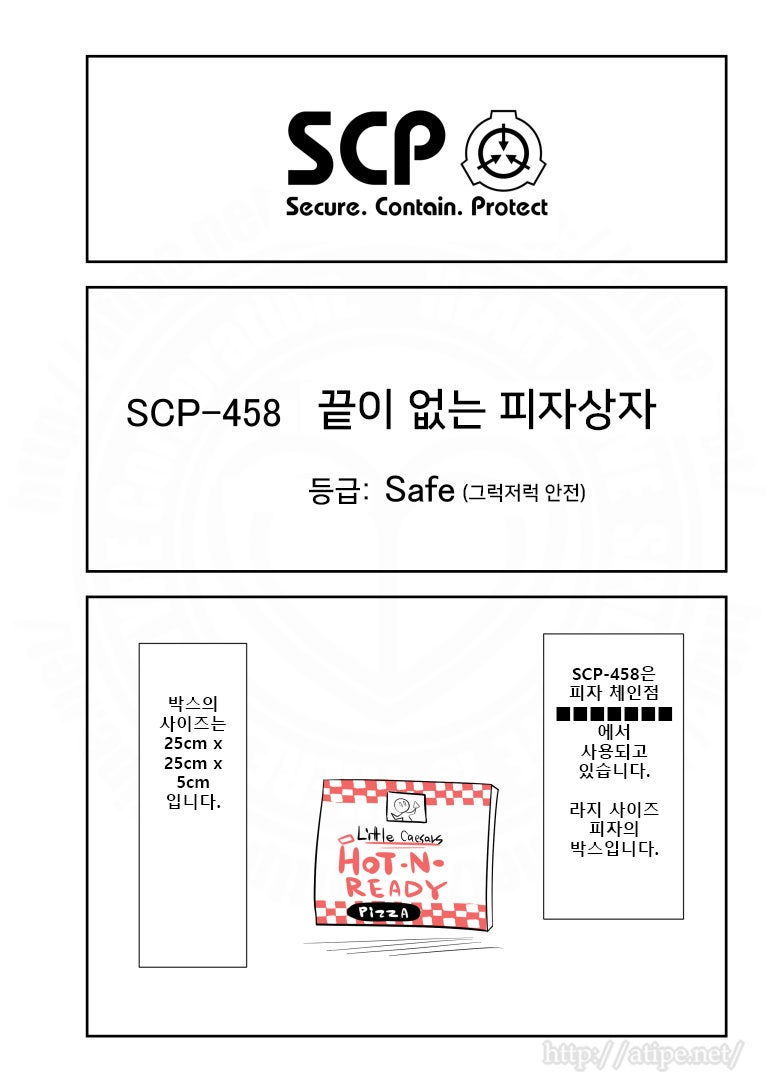 SCP 간단 소개 망가 - SCP-458편 끊임없는 피자 상자 : 네이버 블로그