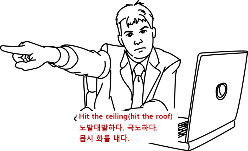 영어관용표현 Hit the ceiling(hit the roof) 길길이 뛰다 : 네이버 블로그