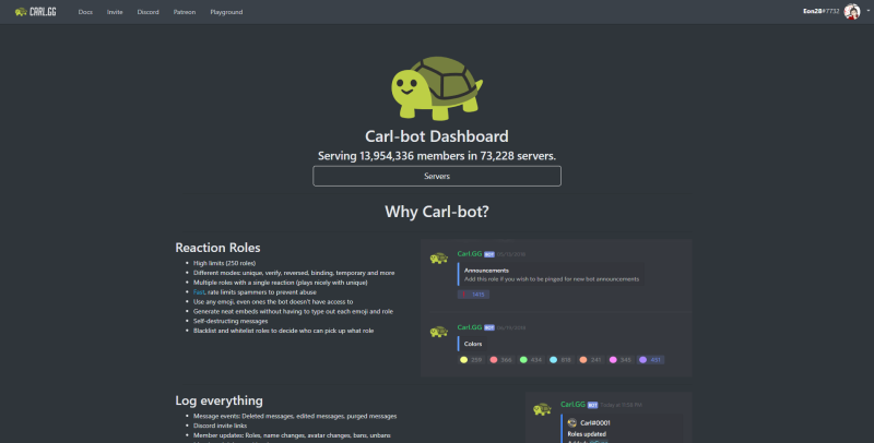 [디스코드 봇 TIP!] Carl-bot - 게임 빼고 모든 기능이 있는 봇! : 네이버 블로그