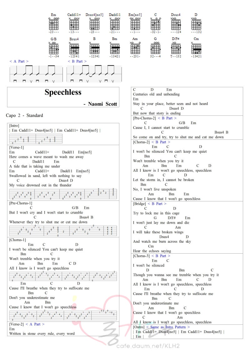 speechless guitar tab