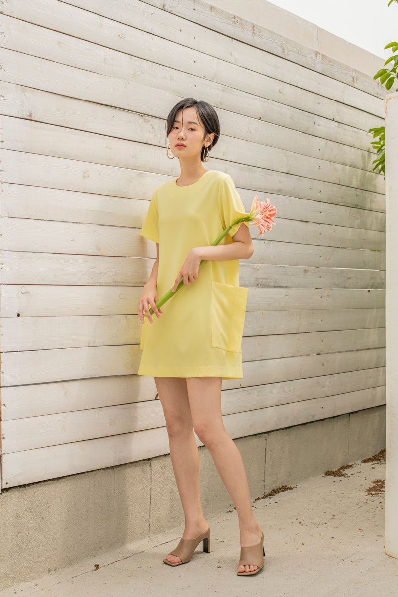 [VLEEDA] 블리다 19SUMMER 레몬 포켓 원피스 lemon pocket dress : 네이버 블로그