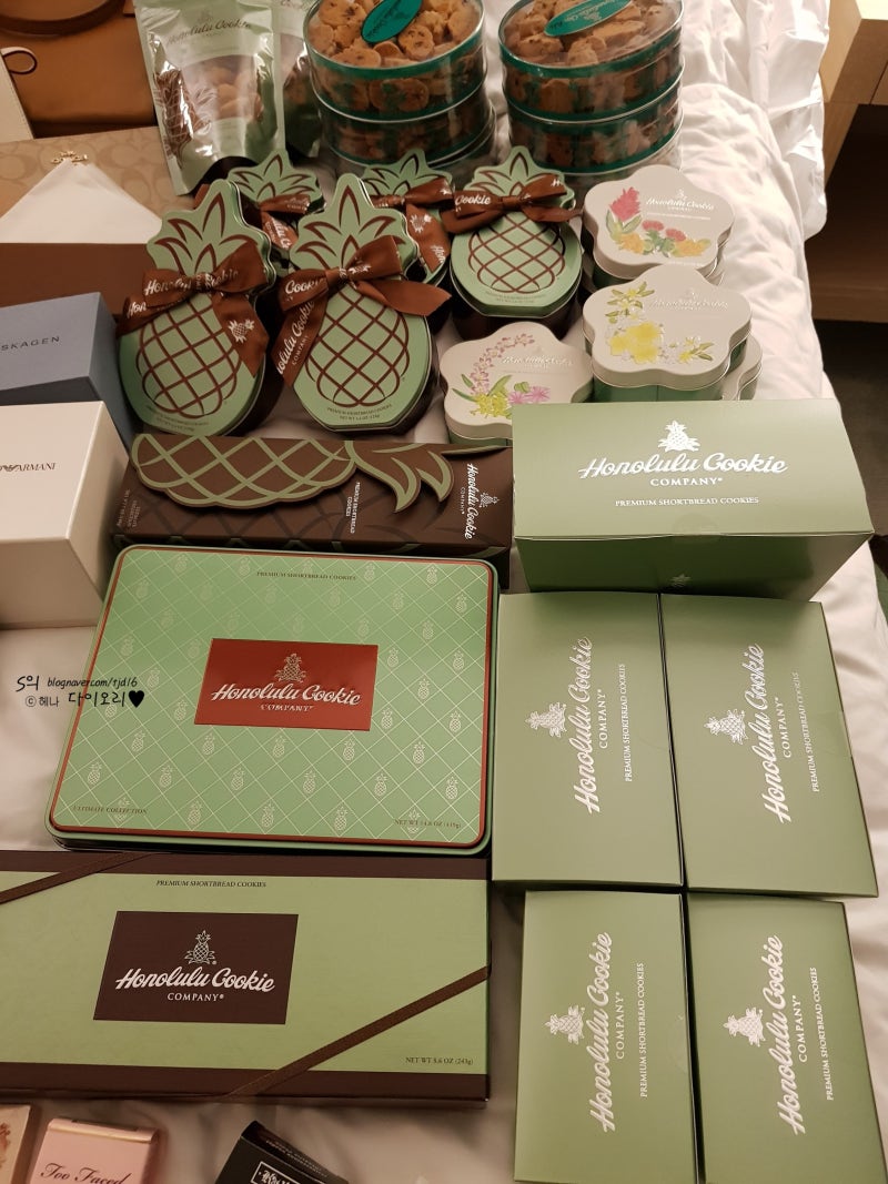 하와이 신혼여행 기념품 하와이쿠키 호놀룰루쿠키 구매 꿀팁 맛 추천 파인애플모양쿠키케이스별 가격 네이버 블로그