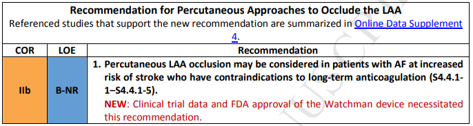 Focused update of the ACC/AHA/HRS atrial fibrillation guideline (March ...
