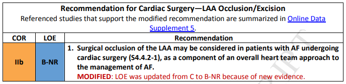 Focused update of the ACC/AHA/HRS atrial fibrillation guideline (March ...