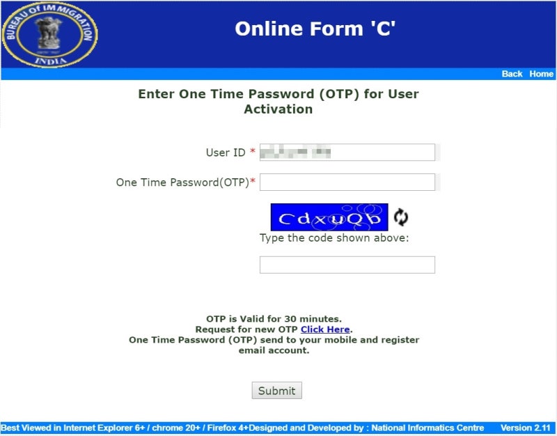 인도에서 FRRO (외국인 등록)을 위한 C-Form 발급 받는 방법 : 네이버 블로그