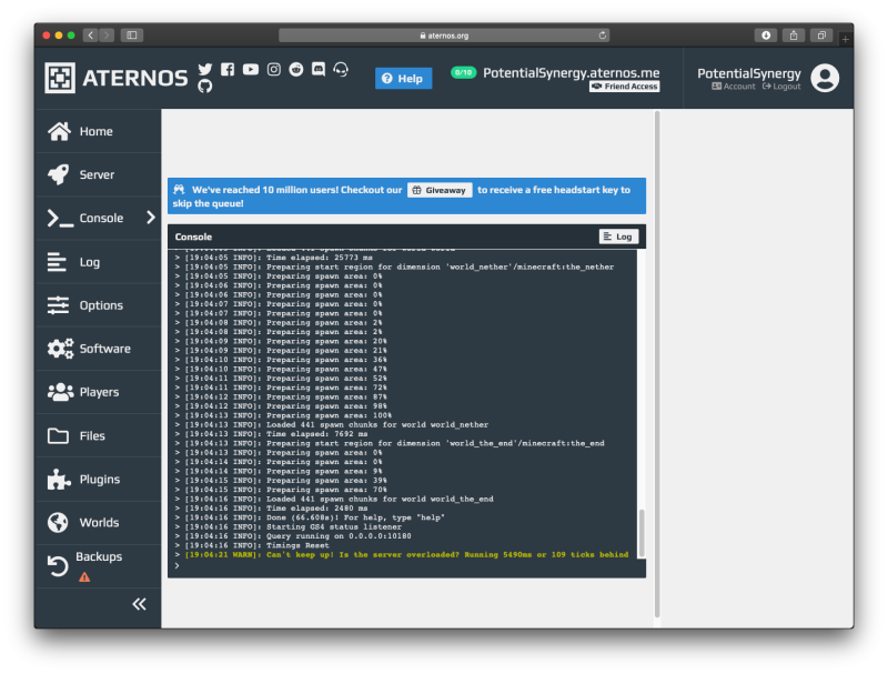 마인크래프트 Aternos 무료 호스팅 서비스로 서버 여는 법 : 네이버 블로그