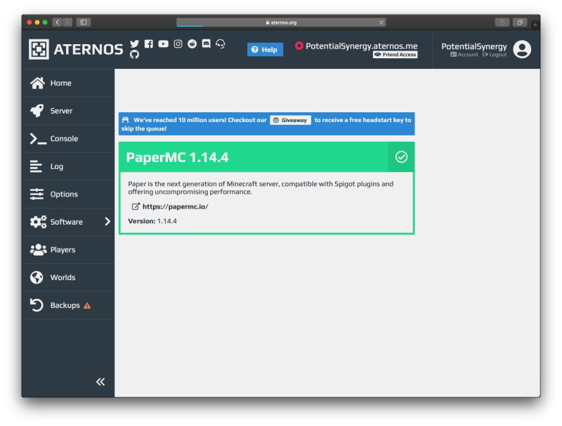 마인크래프트 Aternos 무료 호스팅 서비스로 서버 여는 법 : 네이버 블로그