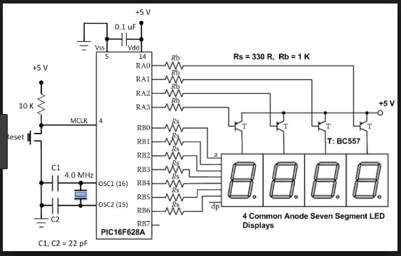 [PIC18F] GPIO + 7-Segment : 네이버 블로그