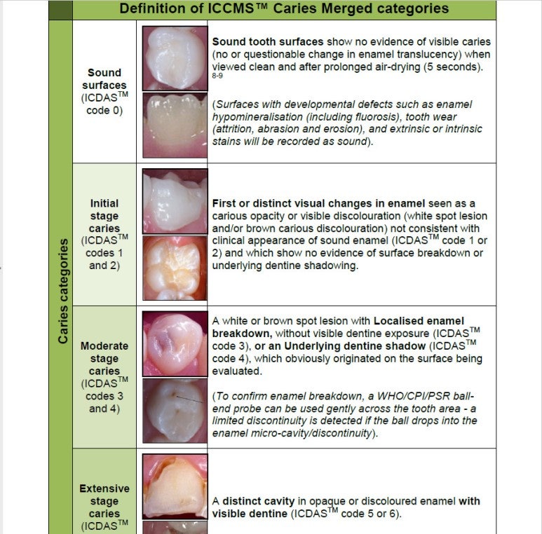 ICDAS 국제 충치 분류 기준 치대생/ 일반 덕후 : 네이버 블로그