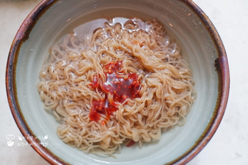풀무원 생면식감 꼬불꼬불 물냉면 먹은 후기 네이버 블로그