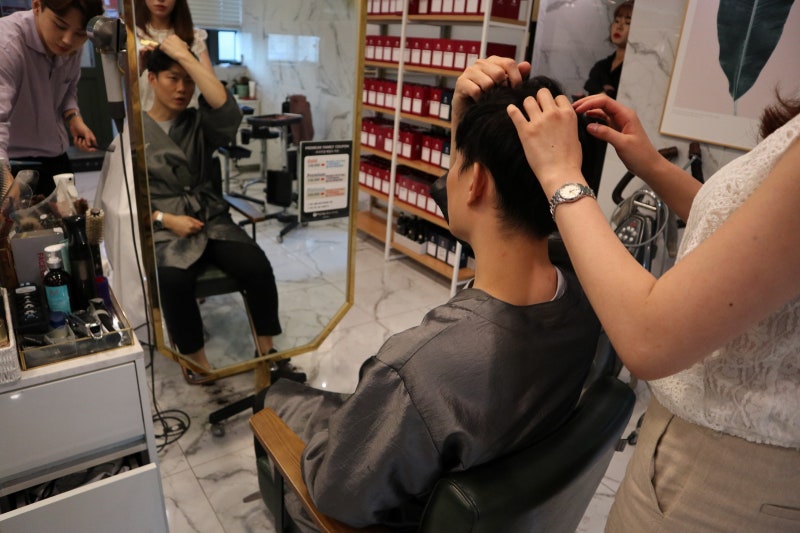 리뷰 잠실새내역 미용실 추천 박승철헤어스투디오 잠실새내점 수진디자이너 남성 헤어의 깔끔한 변신 남성 펌 헤어