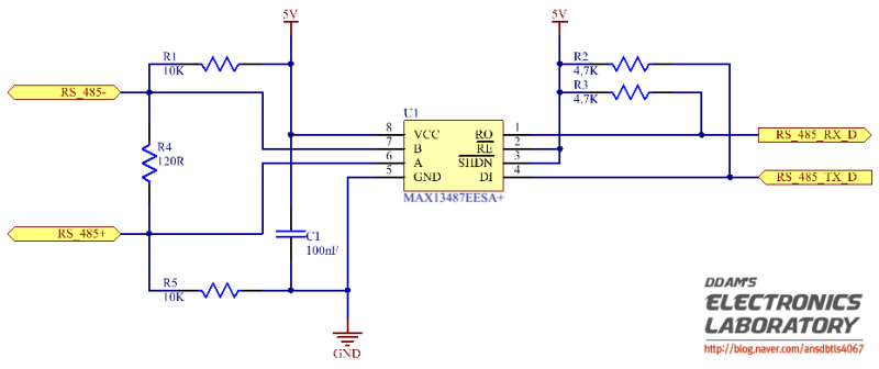 실무 회로설계에서 Auto-Direction Control RS-485 통신 회로 설계법(송수신 방향 자동제어) : 네이버 블로그
