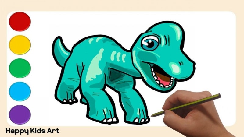 공룡 메카드 넓은 마음의 브라키오! 그림 그리기 색칠 놀이! 타이니소어 | Drawing Brachio From From ...