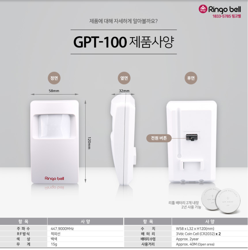 손님맞이 안내벨로 마그네틱 센서벨을 이용하세요! -GPT-100, GST-300M : 네이버 블로그