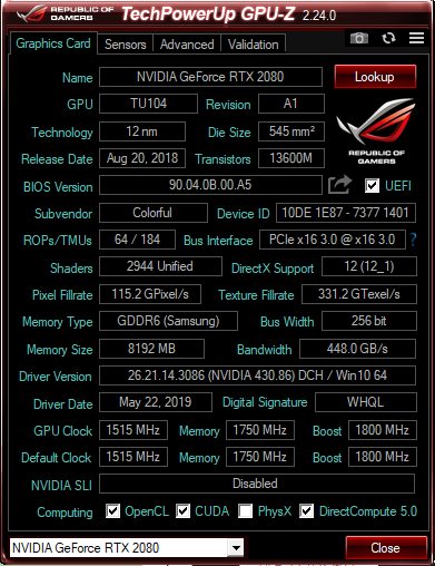 ASUS ROG GPU-Z 2.24.0 최신버전 : 네이버 블로그