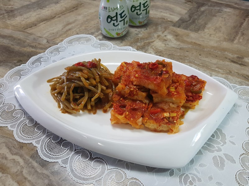 수미네반찬 두부 고구마순조림 연두순으로 조림 네이버 블로그