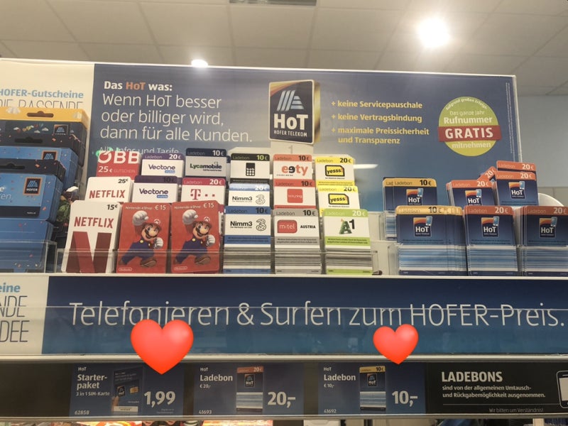 비엔나에서 현지유심 Hofer의 HOT유심 장착하기 (수난기) / 핫유심 공짜로 데이터 더 받기/한국에서 수령해간 보다폰 ...