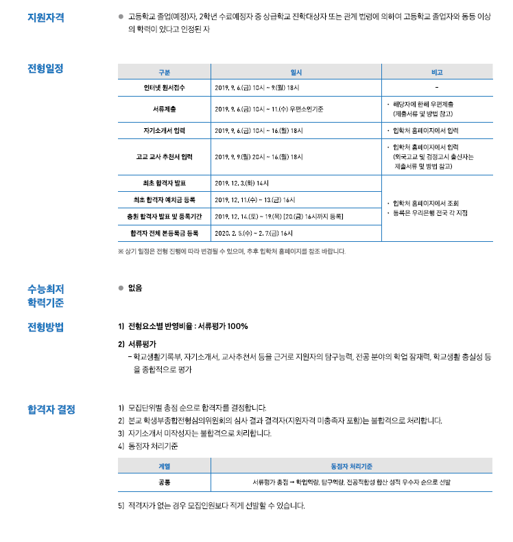 2020학년도 수시모집 중앙대학교 논술 중앙대 학생부교과 안성캠퍼스 학생부종합 2019년 수시 경쟁률 네이버 블로그