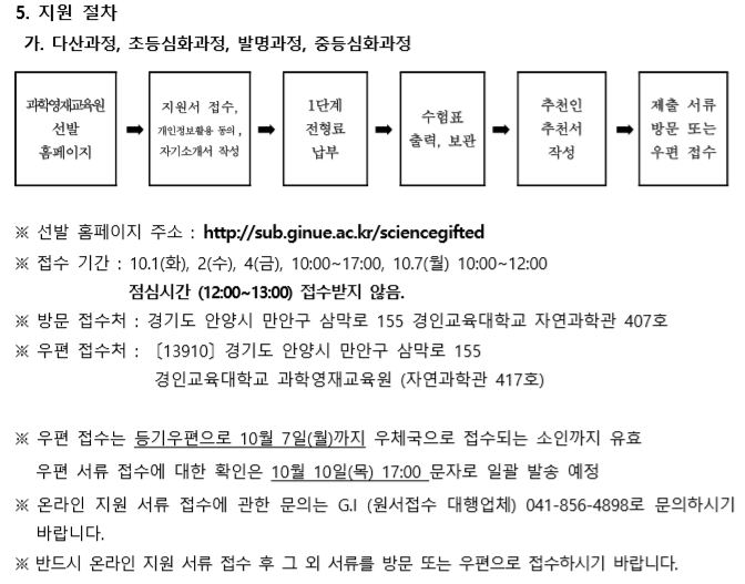 대학부설영재교육원 모집요강2020 경인교대 과학영재교육원 네이버 블로그