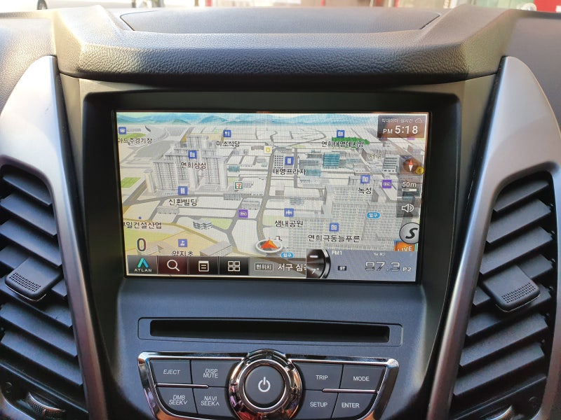 인천 강화도 뉴코란도C 순정네비교체JY커스텀LCA10과N7000라이브일채형매립 : 네이버 블로그