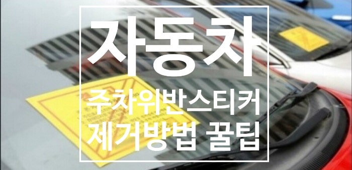자동차 앞유리 주차위반 스티커 손쉬운 제거방법 네이버 블로그