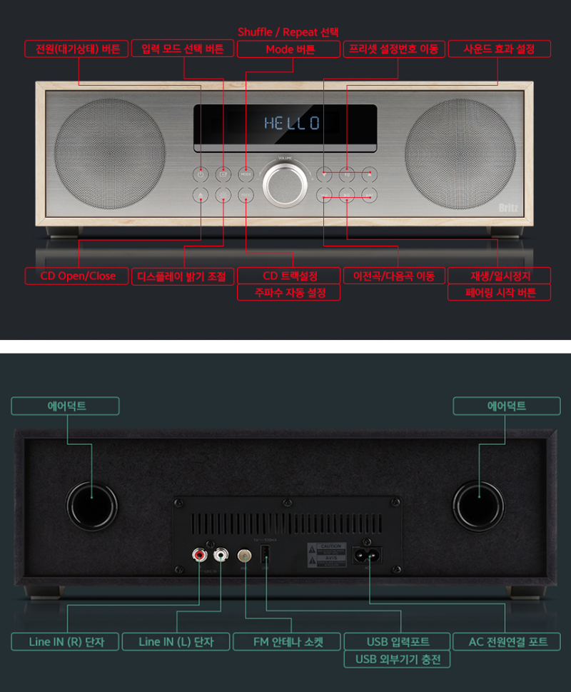 [공유] 브리츠 BZ-T7500 무선충전 CD플레이어, 스마트 오디오 체험단 소식 : 네이버 블로그