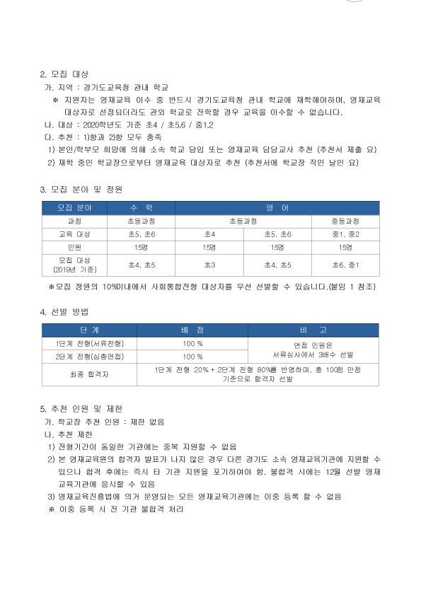대학부설영재교육원 모집요강2020 한국외대 영재교육원 네이버 블로그