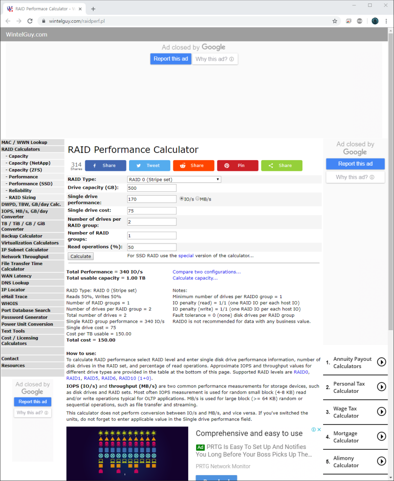HP DL380 G8 24Bay Test , RAID Performance Calculator 레이드 io 계산기 : 네이버 블로그