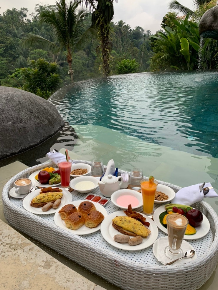 발리여행 : 파드마 우붓 플로팅 조식 예약하기/Padma Resort Ubud, Floating Breakfast : 네이버 블로그