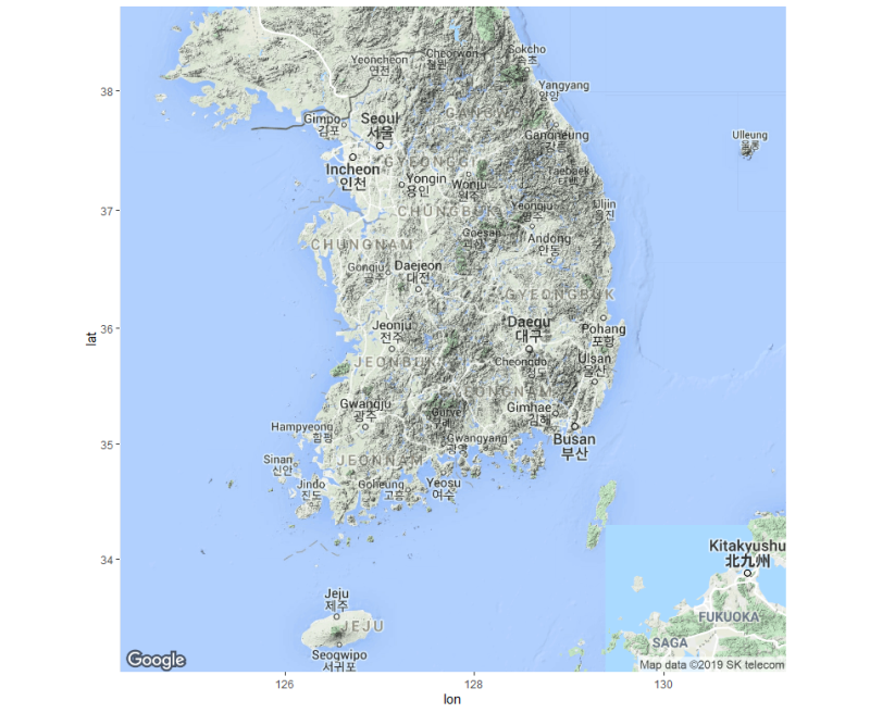ggmap으로 한글주소를 좌표로 자동 변환하기 + 위치별로 색깔 다르게 표시하기 + 위치에 이름 추가하기 : 네이버 블로그