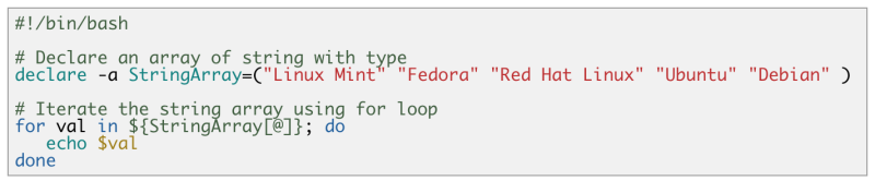 Bash for loop : 네이버 블로그