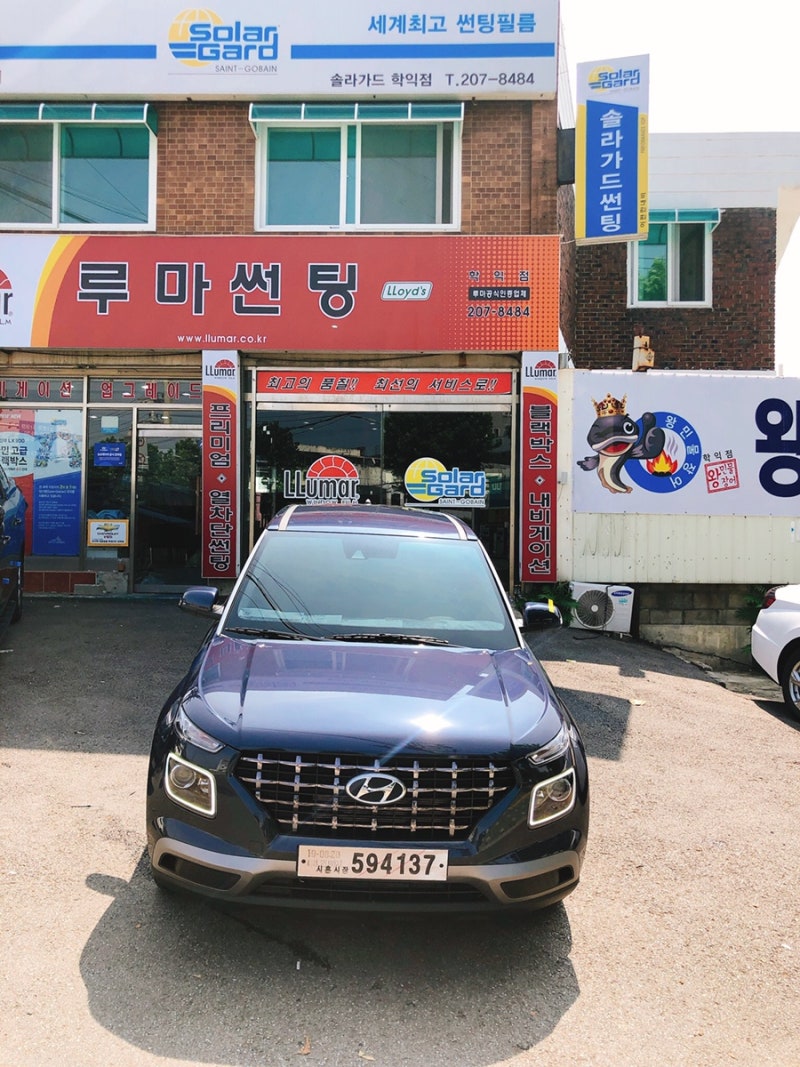 현대자동차 베뉴 신차검수 솔라가드 크리스탈썬팅 전체시공 솔라가드썬팅 노블레스점 루마썬팅 인천학익점 인천열차단썬팅전문점