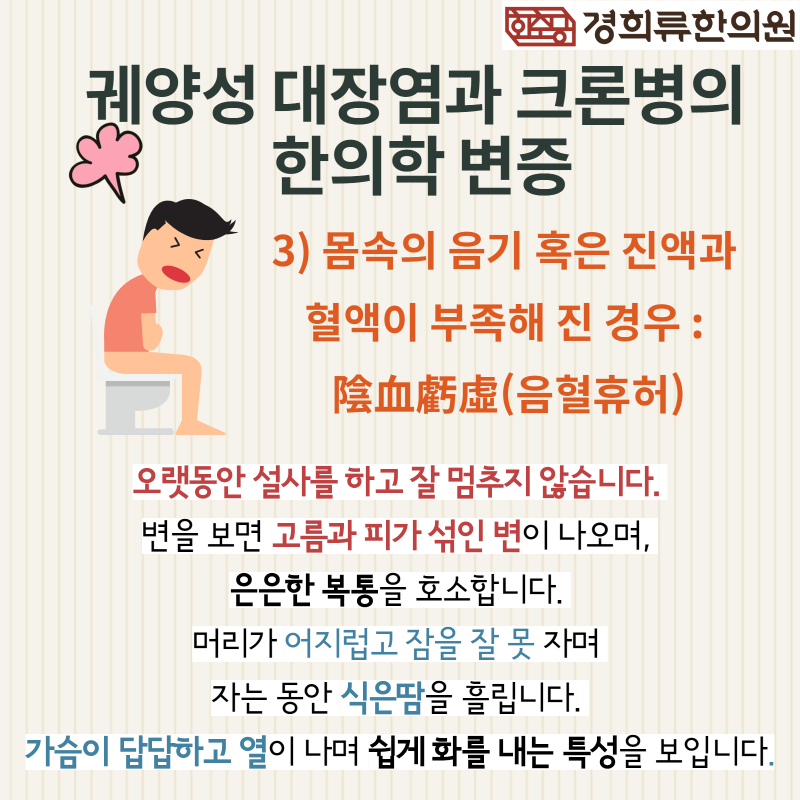 궤양성대장염 명의 용산 궤양성 대장염 한의원용산 크론병 한의원 치료로 면역력을 높이고 장을 안정시키세요 경희류한의원