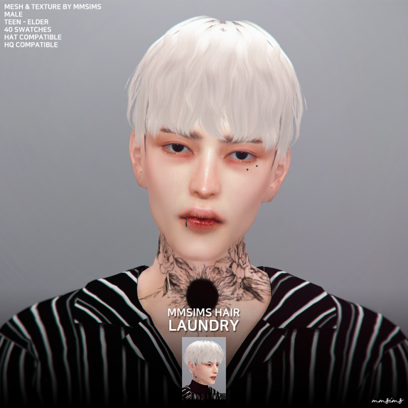 심즈4 CC 남심헤어 // MMSIMS am Hair 26 Laundry : 네이버 블로그
