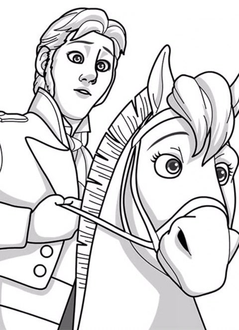 frozen coloring pages hans