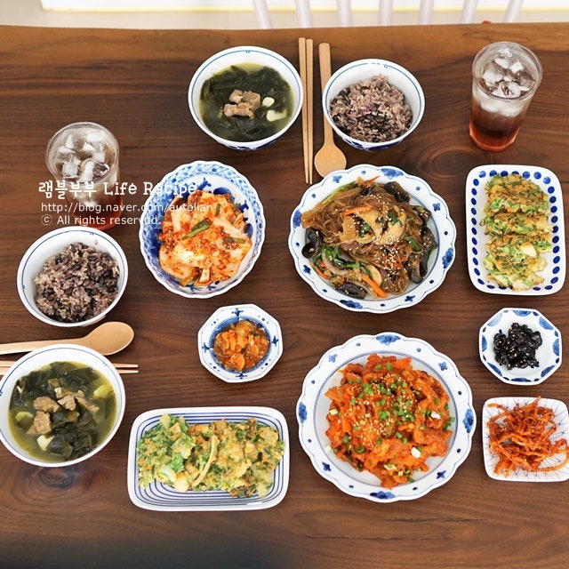 남편 생일상 메뉴 1시간동안 소고기 미역국부터 제육볶음 잡채 새우부추전 황금레시피 공개 네이버 블로그