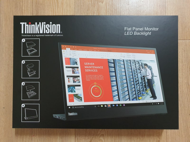 레노버 씽크비젼 ThinkVision M14 초경량 휴대용 모니터 리뷰 : 네이버 블로그