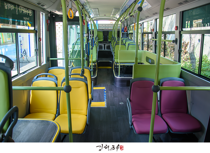 부산시내 삼신교통 50번 일렉시티 전기버스 2587호 신차 네이버 블로그