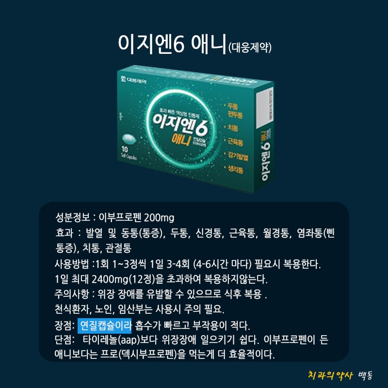 이지엔6 약사가 알려주는 이지엔6 종류와 복용법이지엔프로 Vs 이지엔이브 Vs 이지엔애니 Vs 이지엔스트롱 이지엔에이스