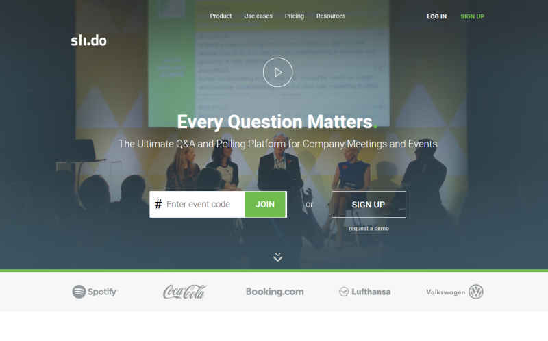 강연 질문 편하게 받는 사이트 - sli.do 프로그램 사용법 정리 - 무료로도 이용가능해요! : 네이버 블로그