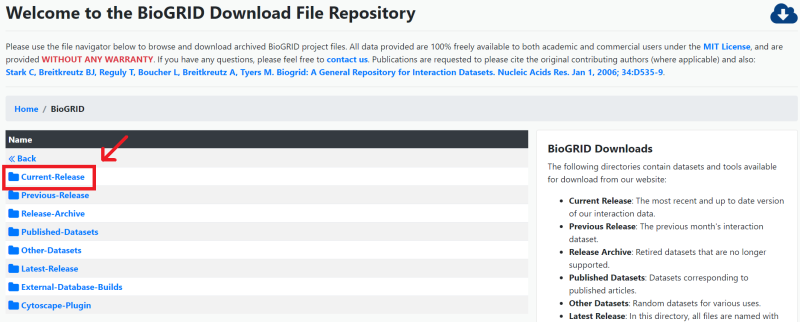 BioGRID에서 유전자 네트워크 파일 다운받기 : 네이버 블로그