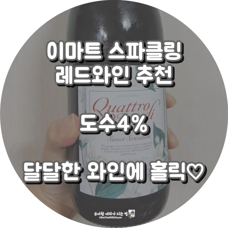 이마트 와인 추천 이마트 달달한 스파클링 레드와인 추천저렴한 가성비가격 파리바게트 우유생크림케이크와 함께♬ 네이버 블로그