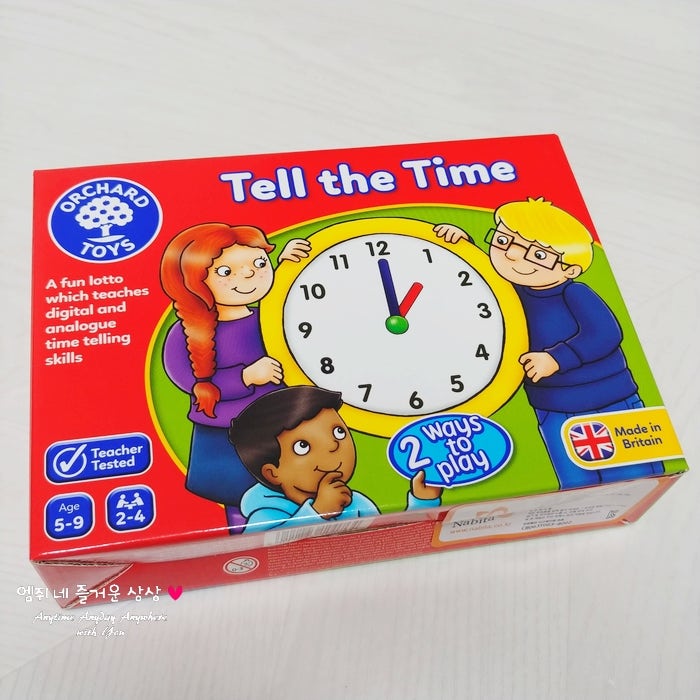 영어보드게임 오차드토이즈 『tell The Time』 영어로 시계보기시계 읽는 방법 배우기 네이버 블로그