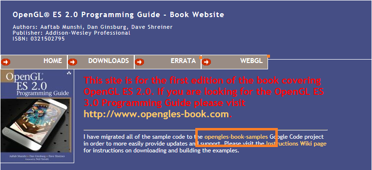 OpenGL(R) ES 2.0 Programming Guide ( Sample Code ) : 네이버 블로그