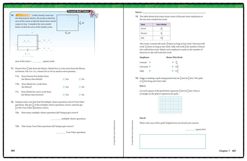 Go Math 5th Grade Workbook Answersheet (미국 5학년 수학 교과서 고매쓰 문제집 및 정답풀이 ...