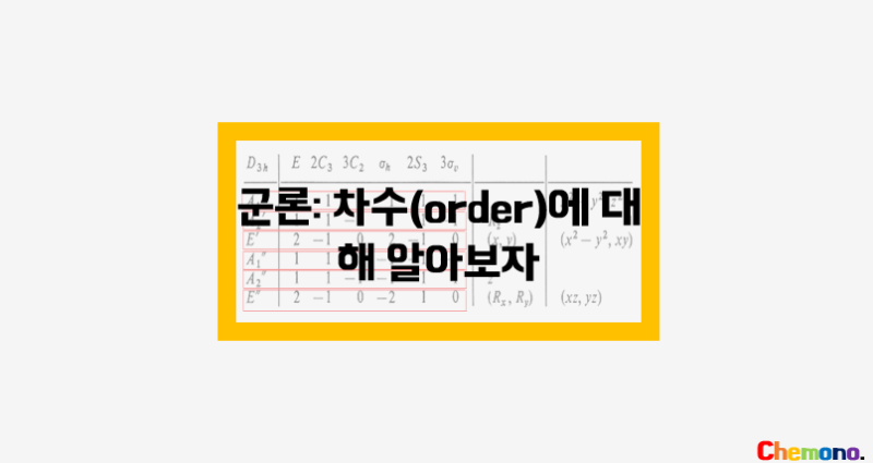 지표표 분석 (2): 차수(order)에 대해 알아보자 [물리화학/무기화학/군론] : 네이버 블로그