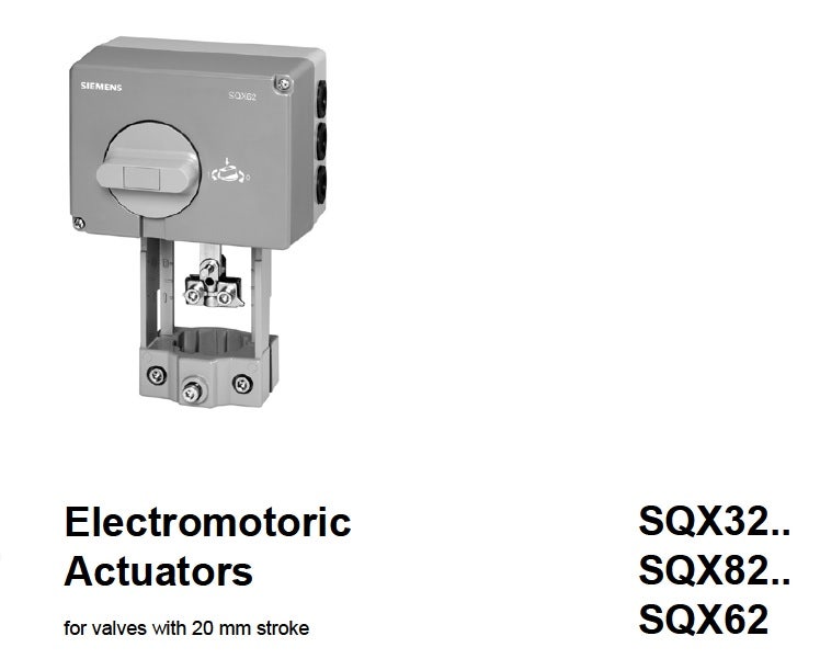 [SIEMENS] 밸브 조작기_SQX32 ... , SQX82 ... , SQX62 ... (단종 및 대체품) : 네이버 블로그