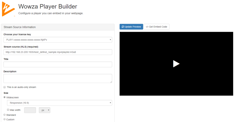 Wowza Player Builder 사용하기- 서비스 지원 중단 : 네이버 블로그