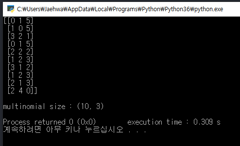 Python numpy.random.multinomial() : 네이버 블로그